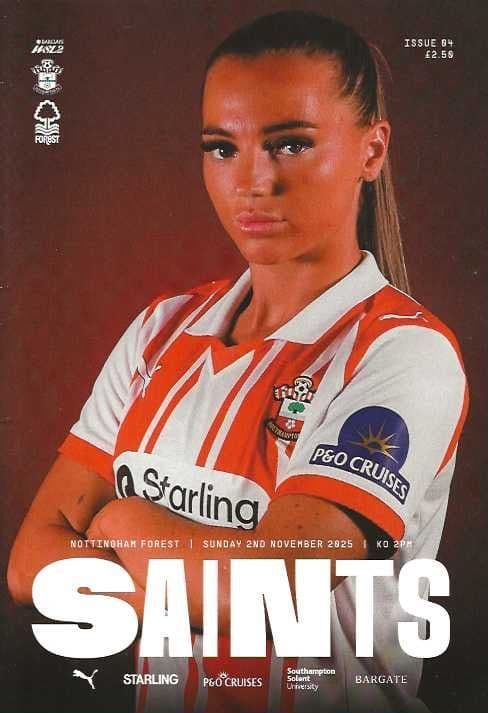 Southampton Women v Nottingham Forest Women Official Matchday Programme ...