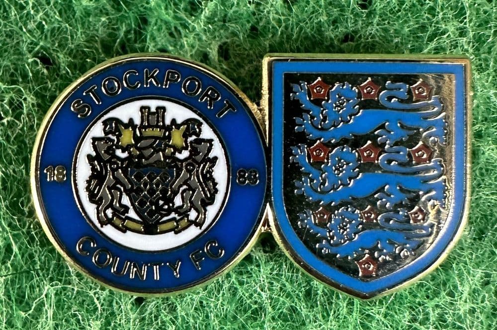 Stockport County & England Enamel Pin Badge