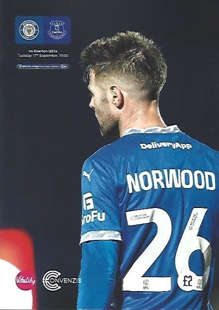 Stockport County v Everton U21 s BSM Trophy Official Matchday Programme ...