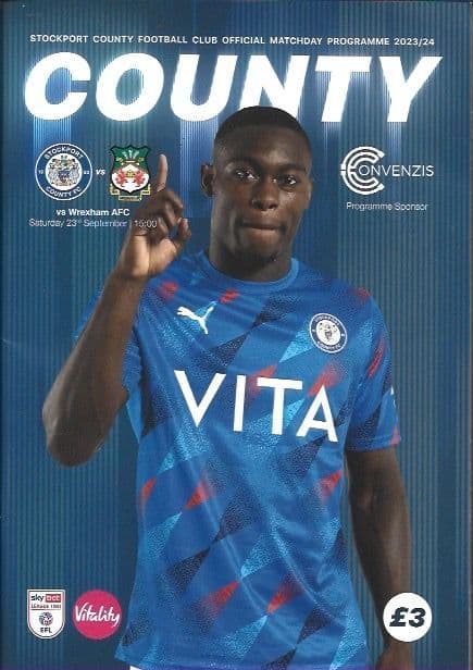 Stockport County v Wrexham Official Matchday Programme 23/24 - 23rd ...