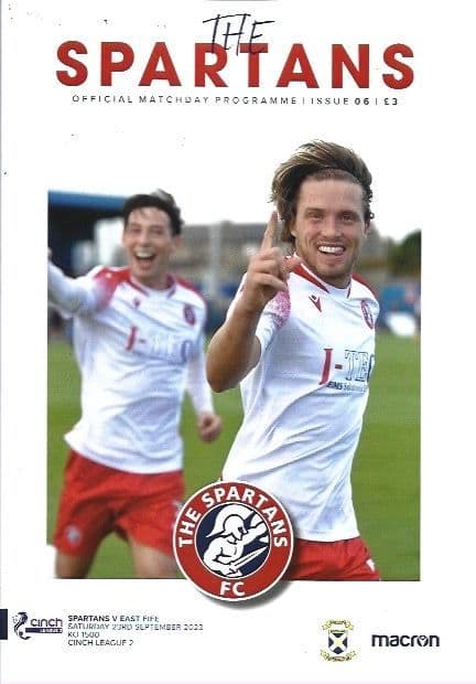 The Spartans v East Fife Official Matchday Programme 23/24 - 23rd ...