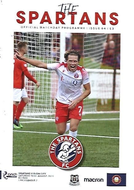 The Spartans v Elgin City Official Matchday Programme 23/24 - 19th ...