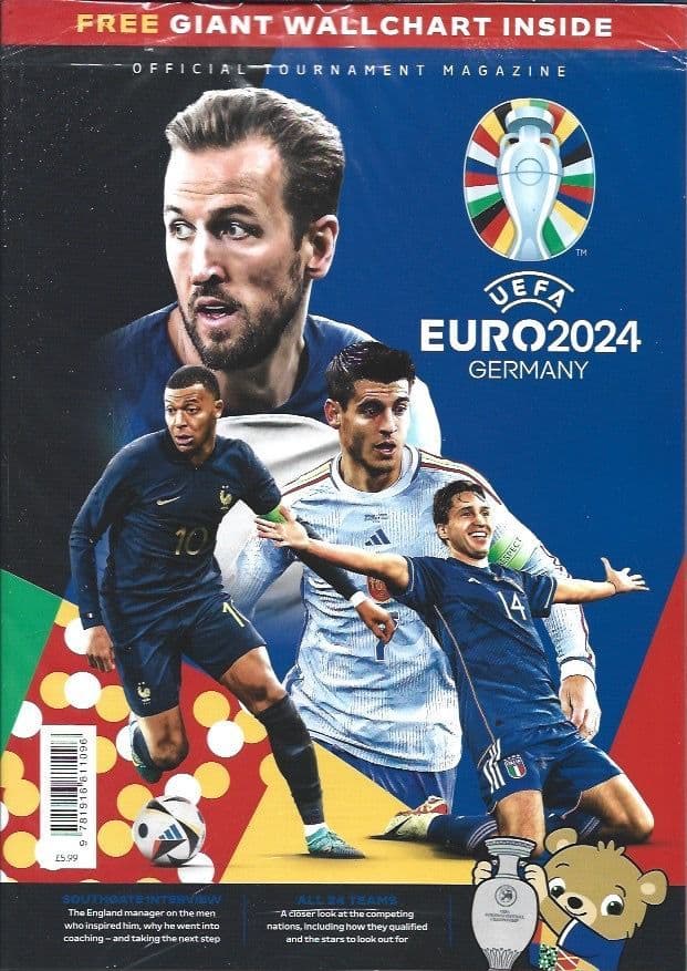 UEFA EURO 2024 Official Tournament Magazine INCLUDES FREE GIANT WALL CHART