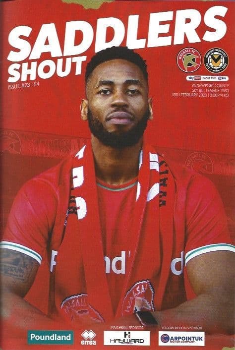 Walsall v Newport County Official Matchday Programme 22/23 - 18th ...