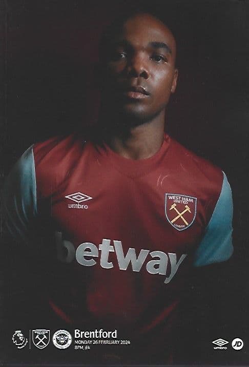 West Ham United v Brentford Official Premier League Matchday Programme ...
