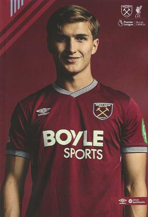West Ham United v Liverpool Official Matchday Programme 2025/26 - 30th ...
