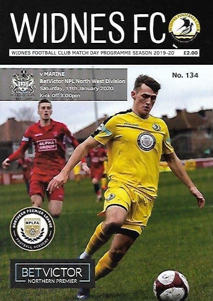 Widnes v Marine Official Programme 2019/2020 - 11th January 2020