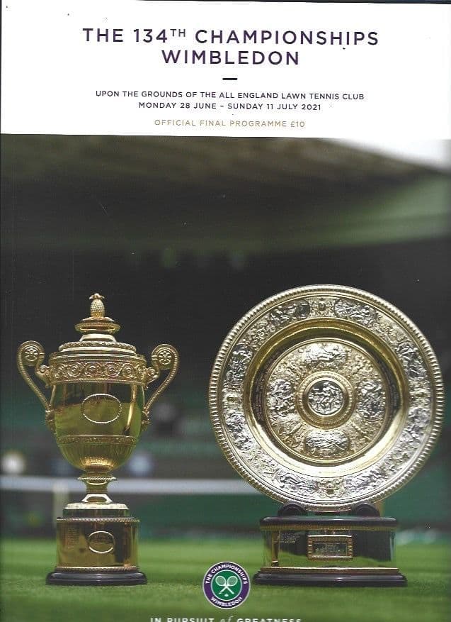 Wimbledon 2021 Championship THE FINAL Official Programme