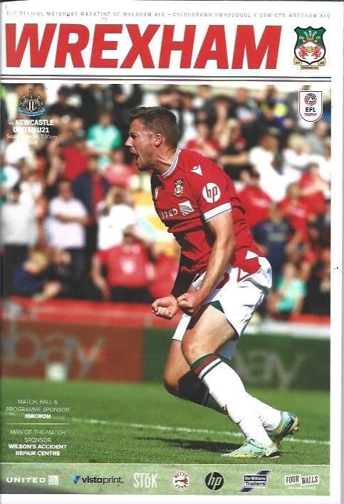 Wrexham v Newcastle United U21 s EFL Trophy Official Matchday Programme ...