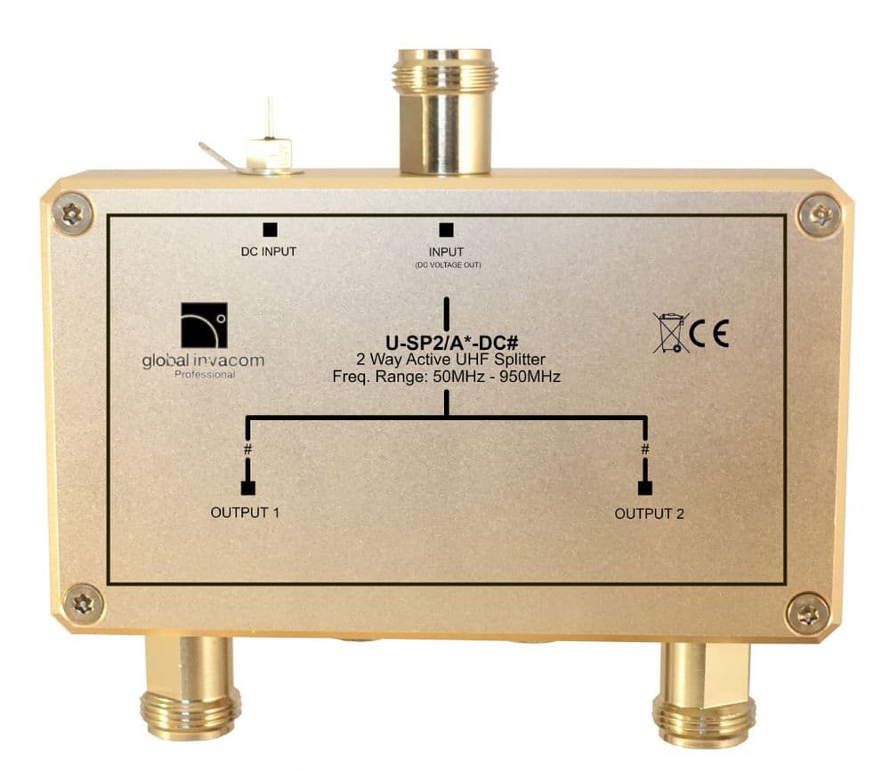 UHF 2 Way Active Splitter