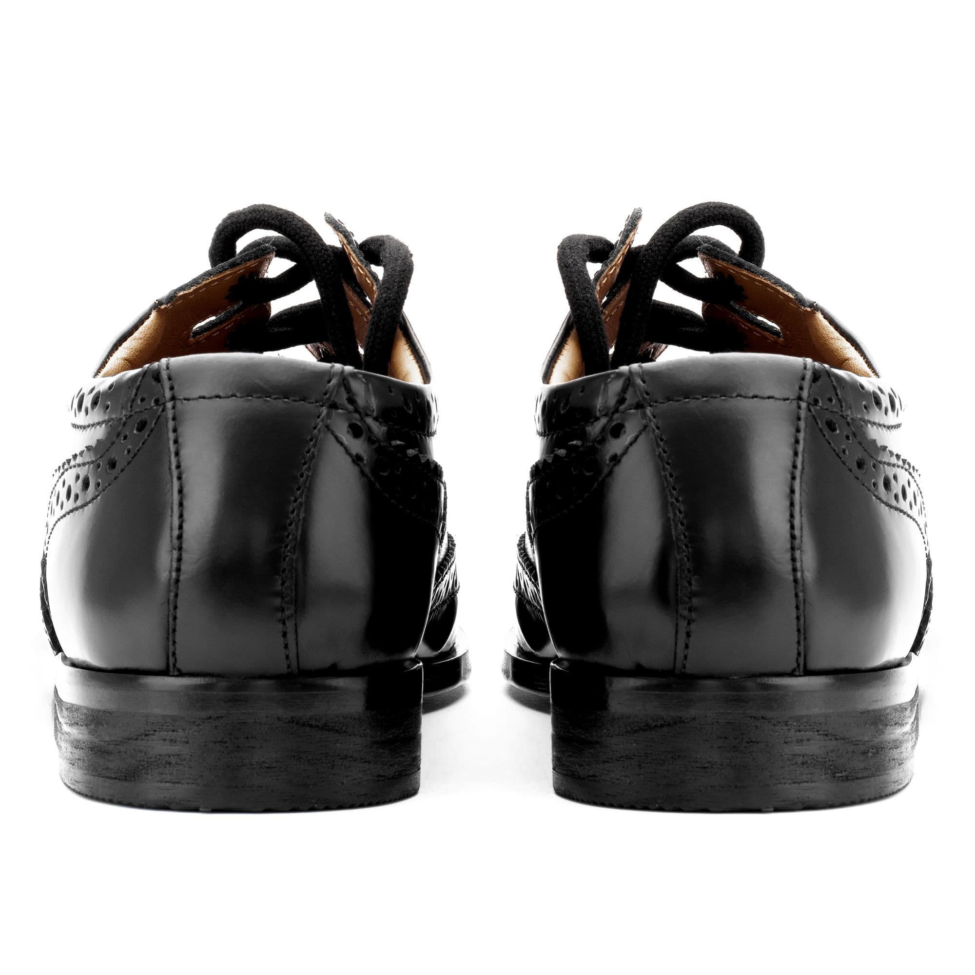 100 Leather Ghillie Brogue - Modern Fashion Black Kilt Shoes - Scottish ...