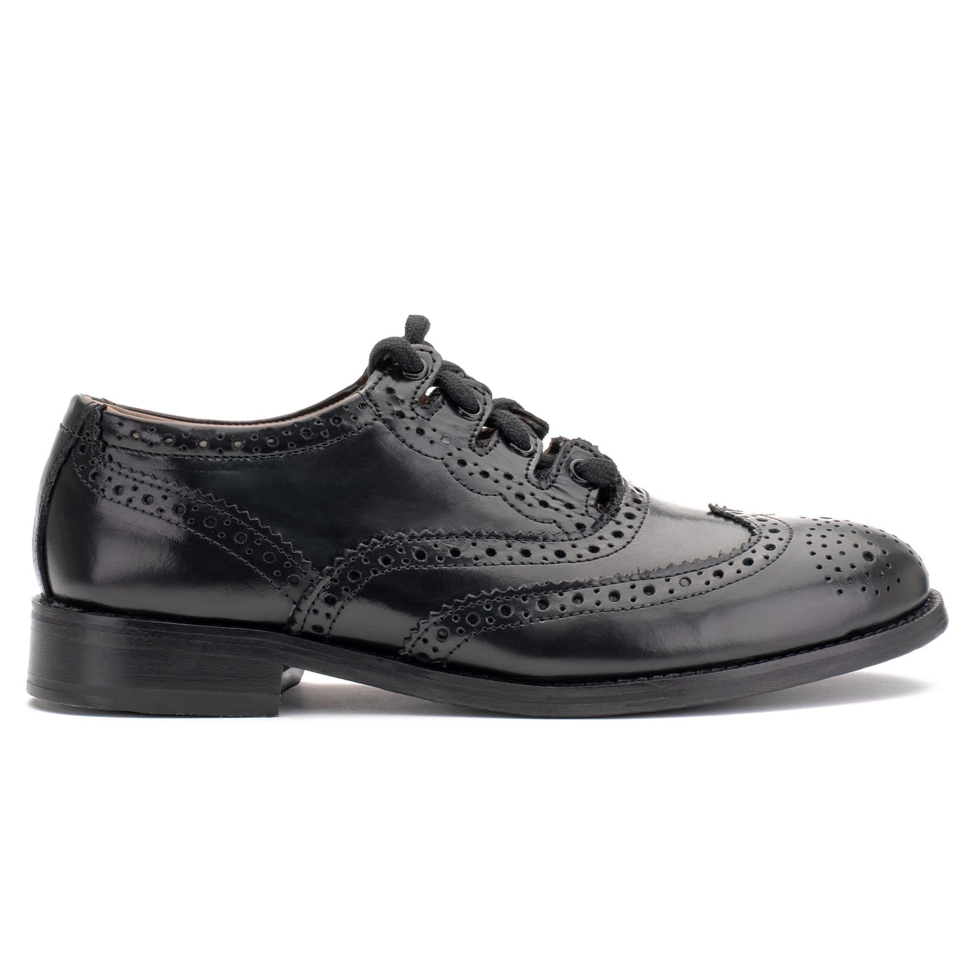 100 Leather Scottish Design Ghillie Brogue - Men & Women Black Kilt ...