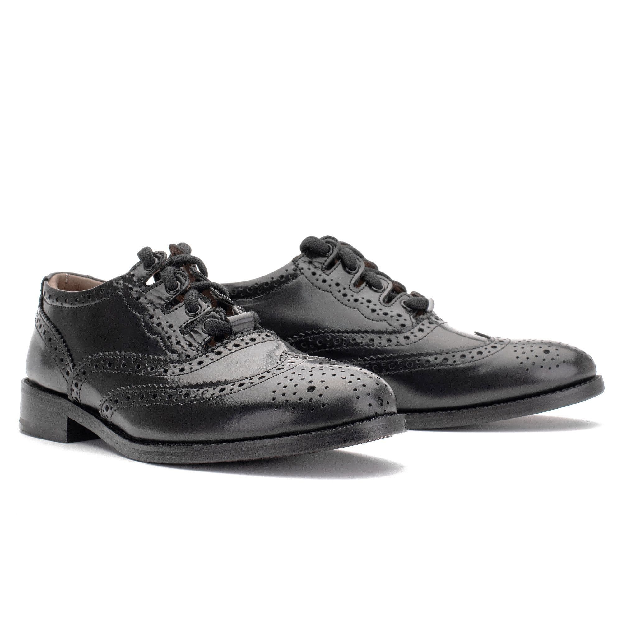 100 Leather Scottish Design Ghillie Brogue - Men & Women Black Kilt ...