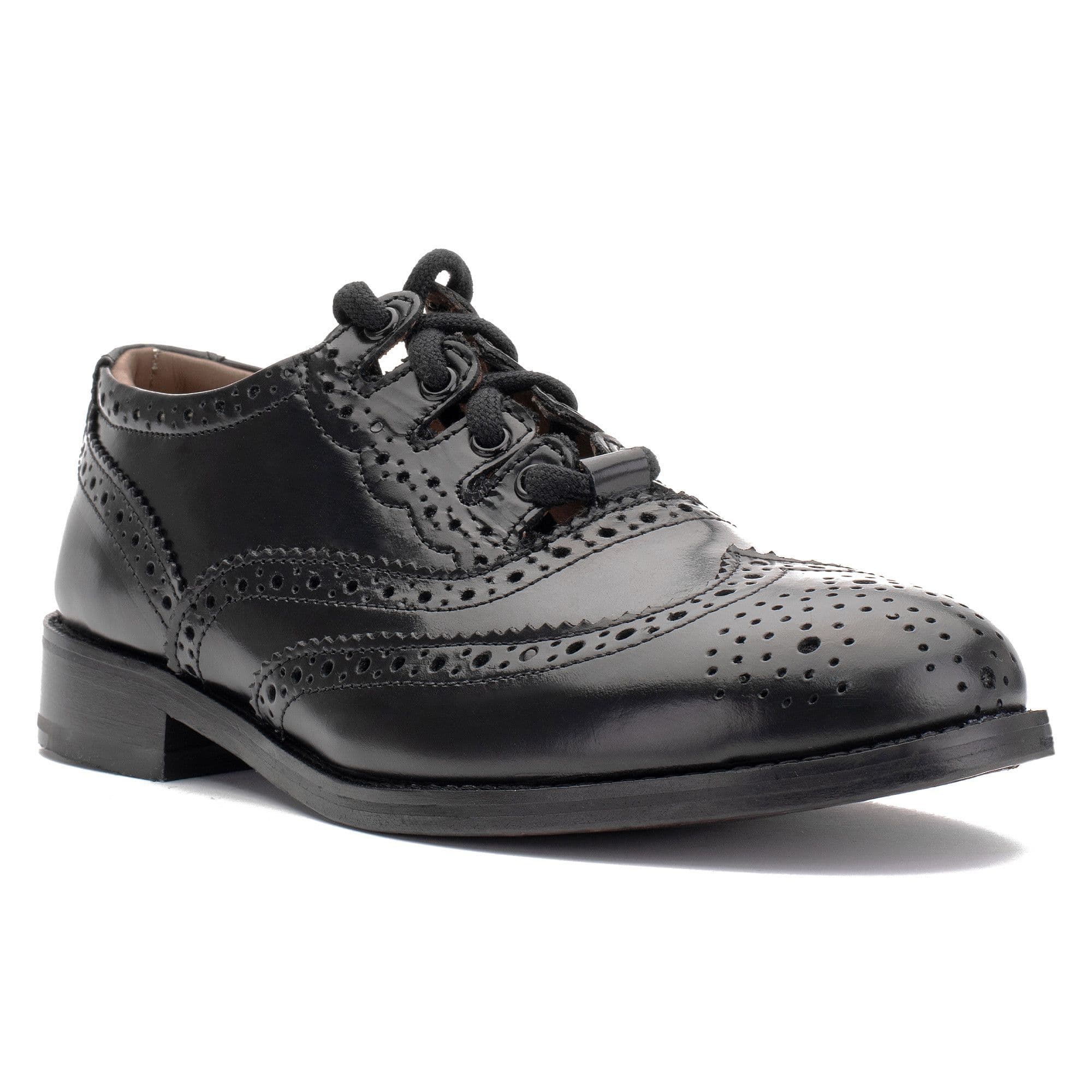 100 Leather Scottish Design Ghillie Brogue - Men & Women Black Kilt ...