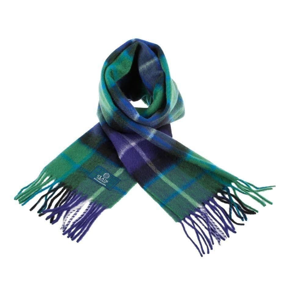 100 Pure Lambswool Scottish Scarf - 12x60"- unisex gift- Green ...