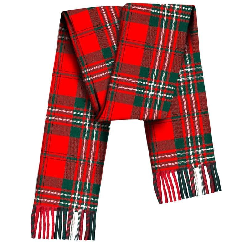 100 Pure Lambswool Scottish Scarf - 12x60"- unisex gift- Red Checkered ...
