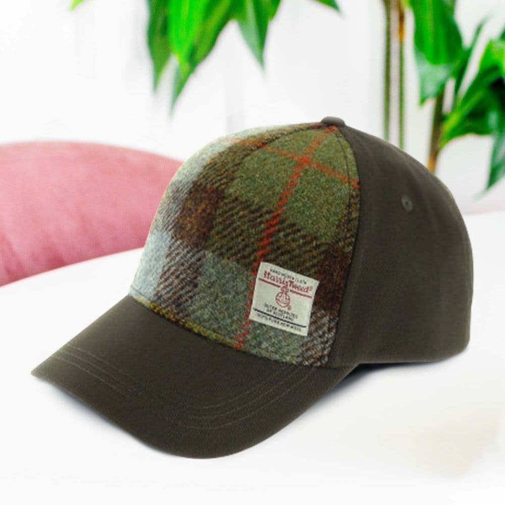 Authentic Luxury Harris Tweed Baseball Cap in Unique MacLeod Tartan ...