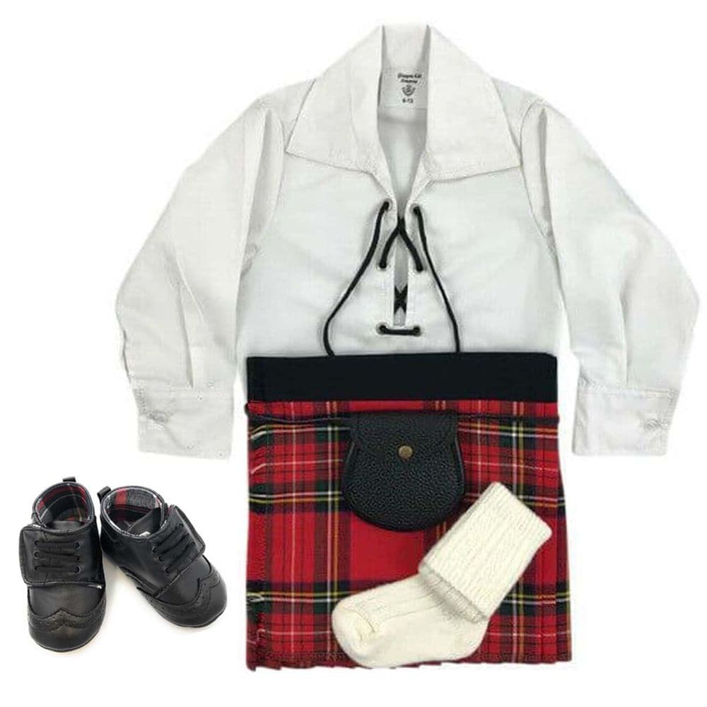 Babies Traditional Kilts Outfits Scottish Tartan Royal Stewart With ...