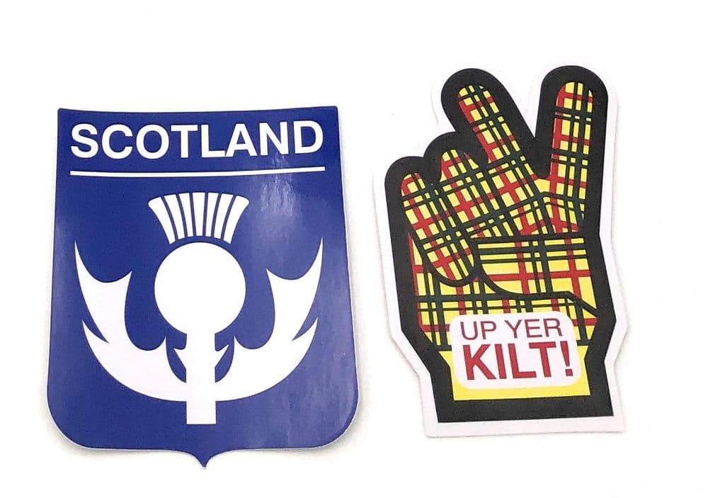 Car Stickers Scottish Thistle and Peace Sign