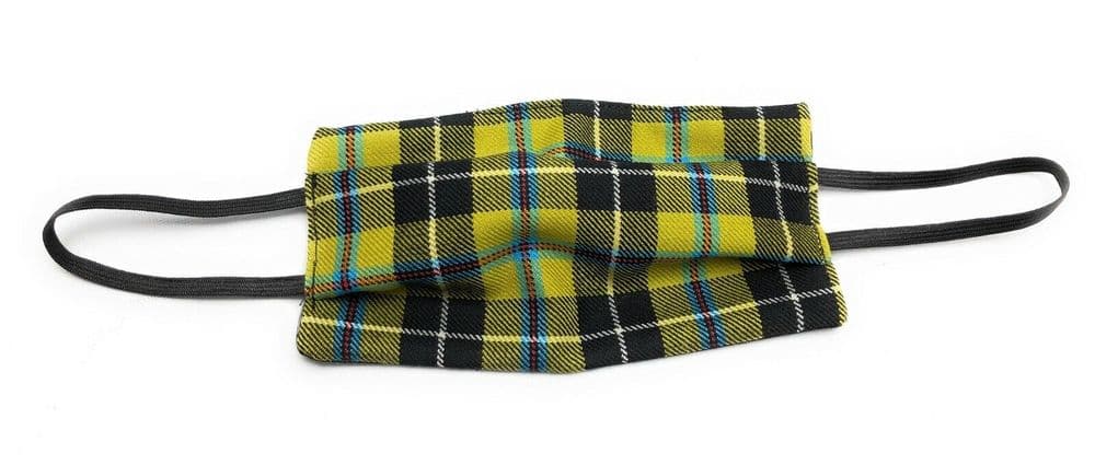 Cornish National Tartan Quality Face Mask Handmade in Scotland Wool New