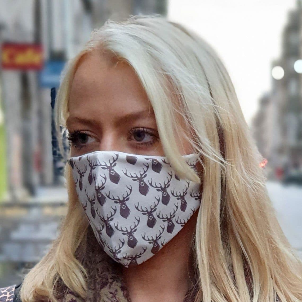 Face Mask Scottish Highland Stag Head Design New