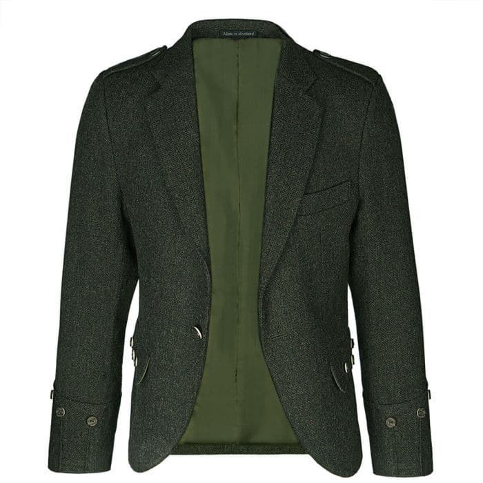 Forrester Green Shetland Tweed Argyll Kilt Jacket - 100 Pure Wool Made to Order 8 Weeks
