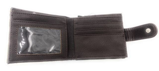 Gents Harris Tweed Wallet with Coin Section in Burgundy Herringbone ...