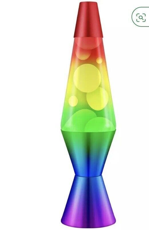 Rainbow Lava Lamp 14 5in Height Classic Colours Retro