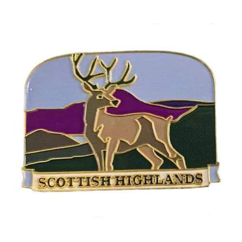 Scottish Highlands - Metal Fridge Magnet for Kitchen Refrigerator Stag ...