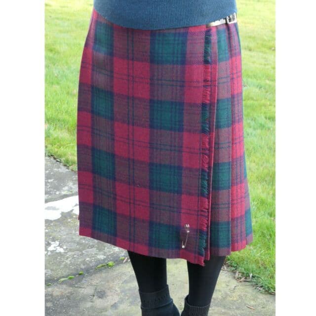 Tartan Ladies Long Kilt In Classic Lindsay