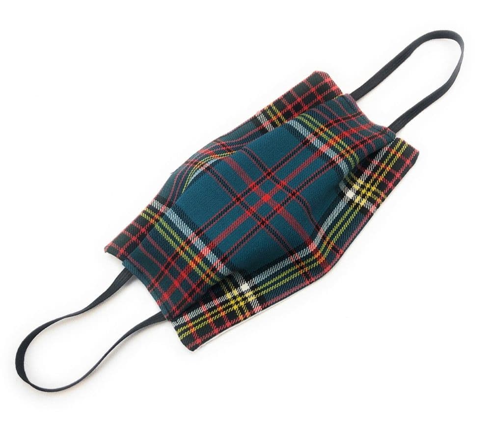Tartan Quality Double Layered Face Mask Handmade in Scotland Cotton New
