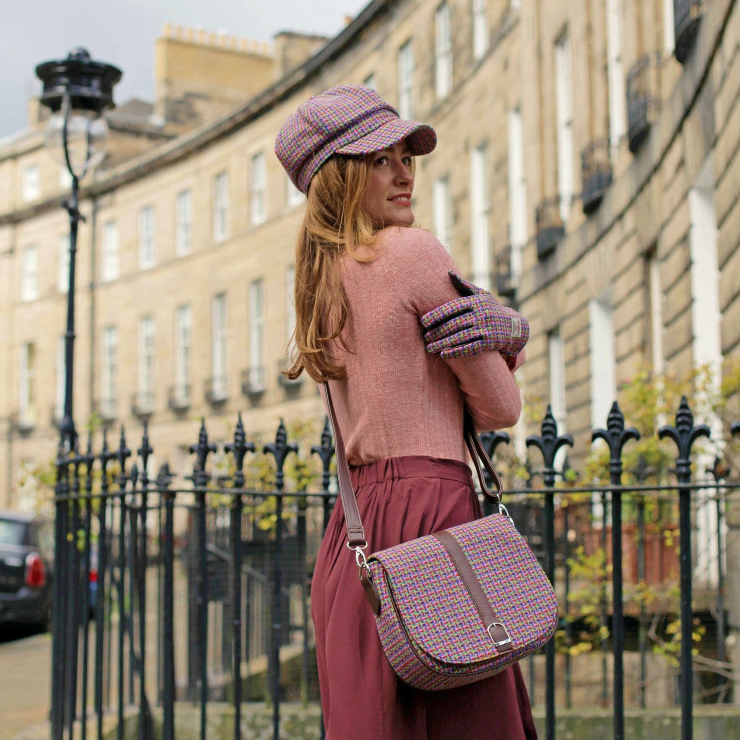 Women s Luxury Harris Tweed Shoulder Bag in Unique Jazzy Weave LB1000 ...