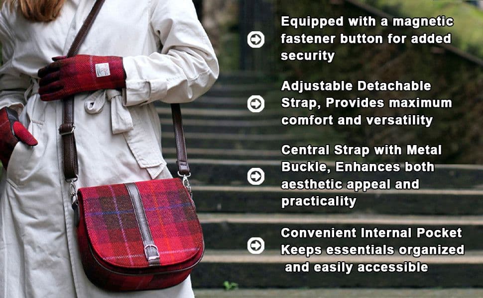 Women s Luxury Harris Tweed Shoulder Bag in Unique Jazzy Weave LB1000 ...