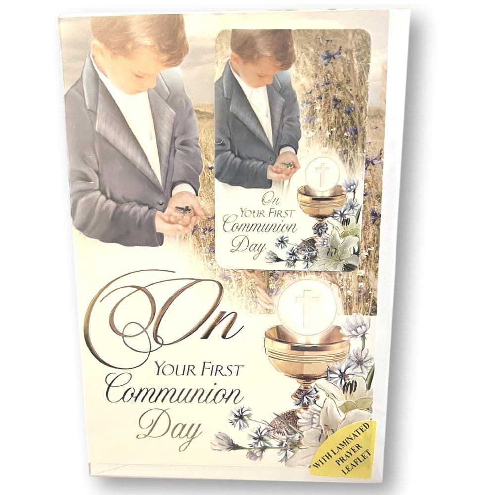 First Communion Day Card for Boys | Heaven's Blessings