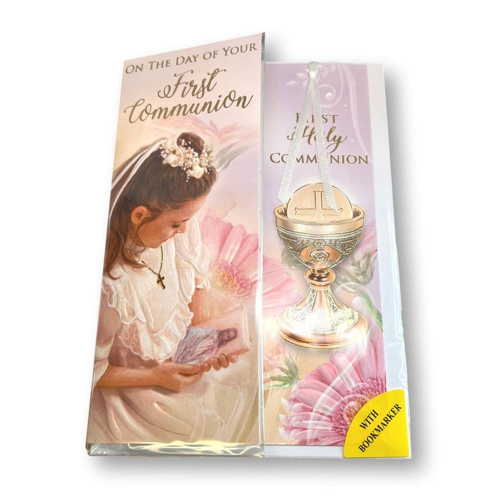 Girls First Communion Day Card with Bookmark | Heaven's Blessings