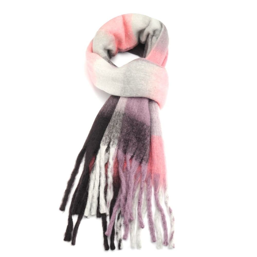 Super Soft Scarf in Corals and Grey