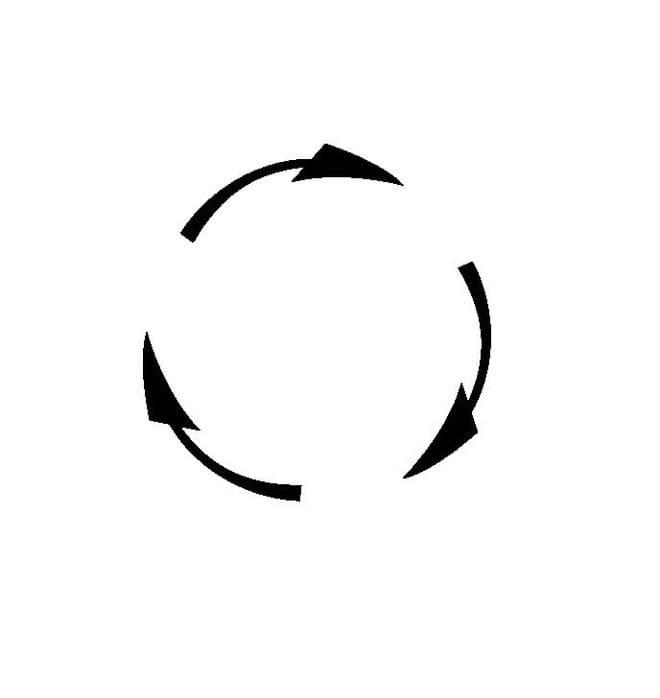 Mini roundabout arrow 3025mm