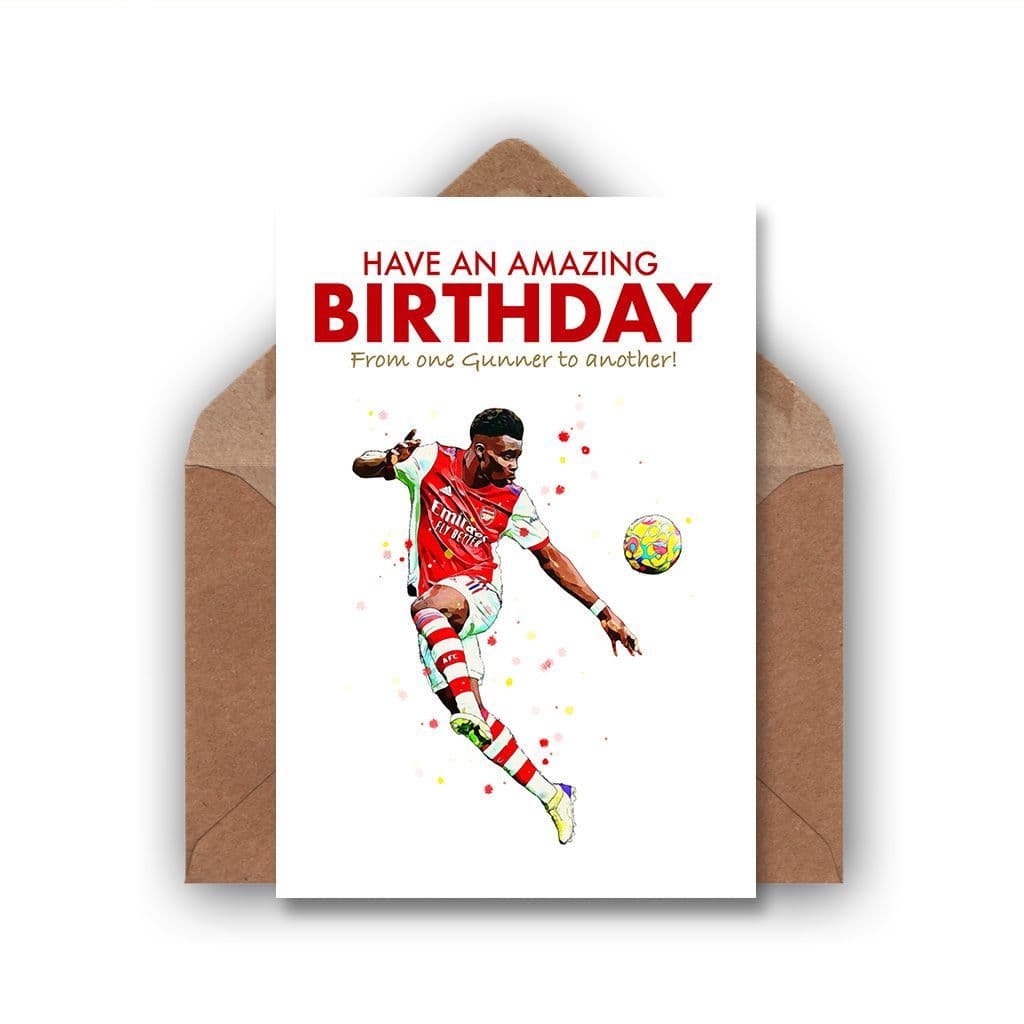 Arsenal Birthday Card Bukayo Saka