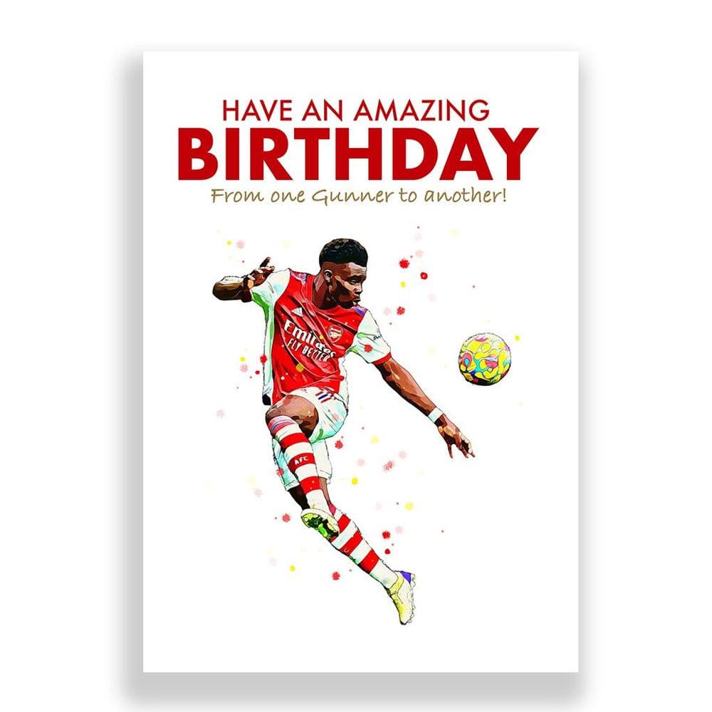 Arsenal Birthday Card Bukayo Saka