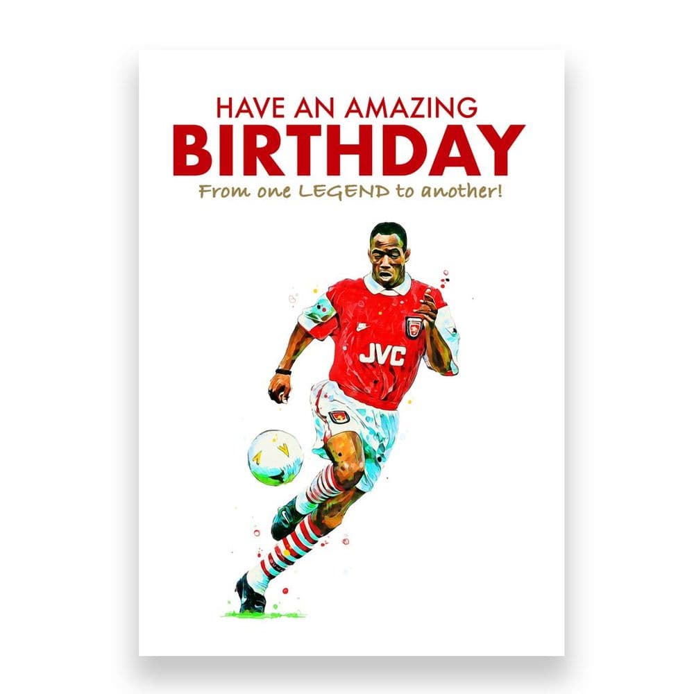 Arsenal Birthday Card Ian Wright