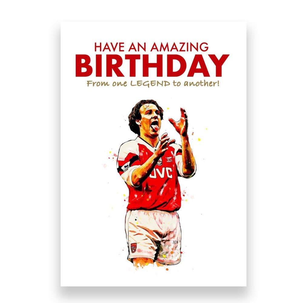 Arsenal Birthday Card Paul Merson