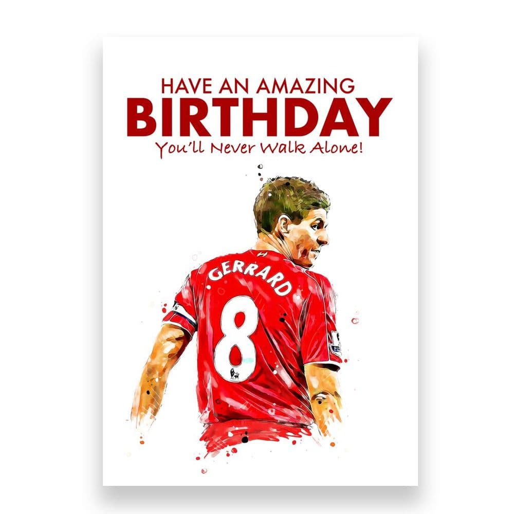 Liverpool Birthday Card Steven Gerrard