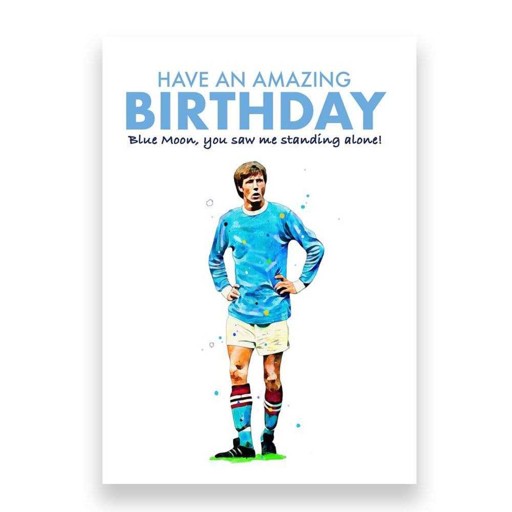 Manchester City Birthday Card Colin Bell