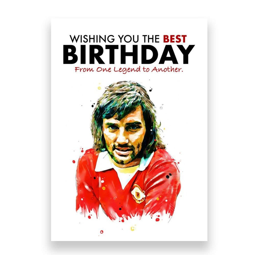 Manchester United Birthday Card George Best 1