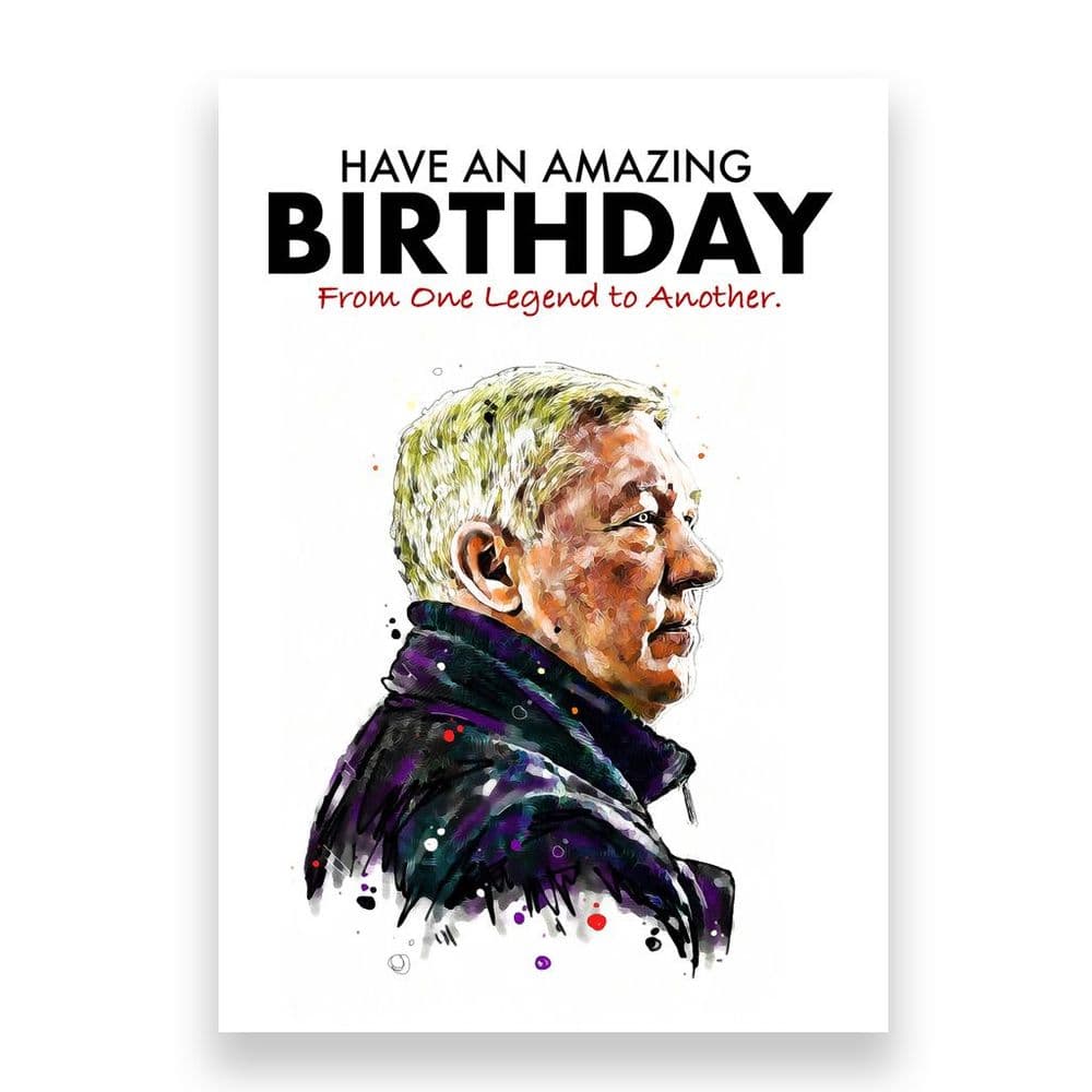 Manchester United Birthday Card Sir Alex Ferguson