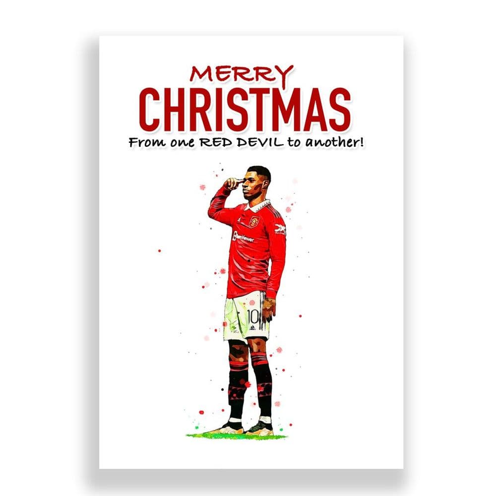 Manchester United Christmas Card Marcus Rashford