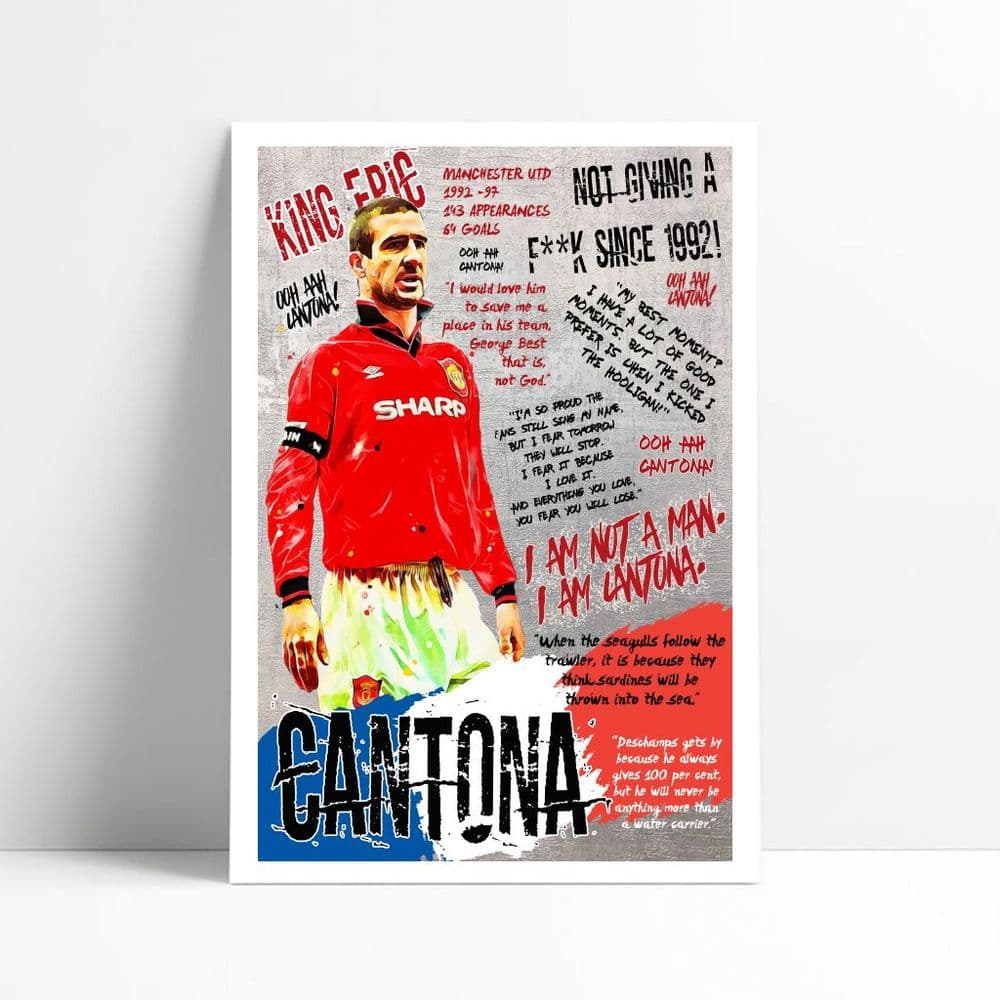 Manchester United Eric Cantona Graffiti Art Print