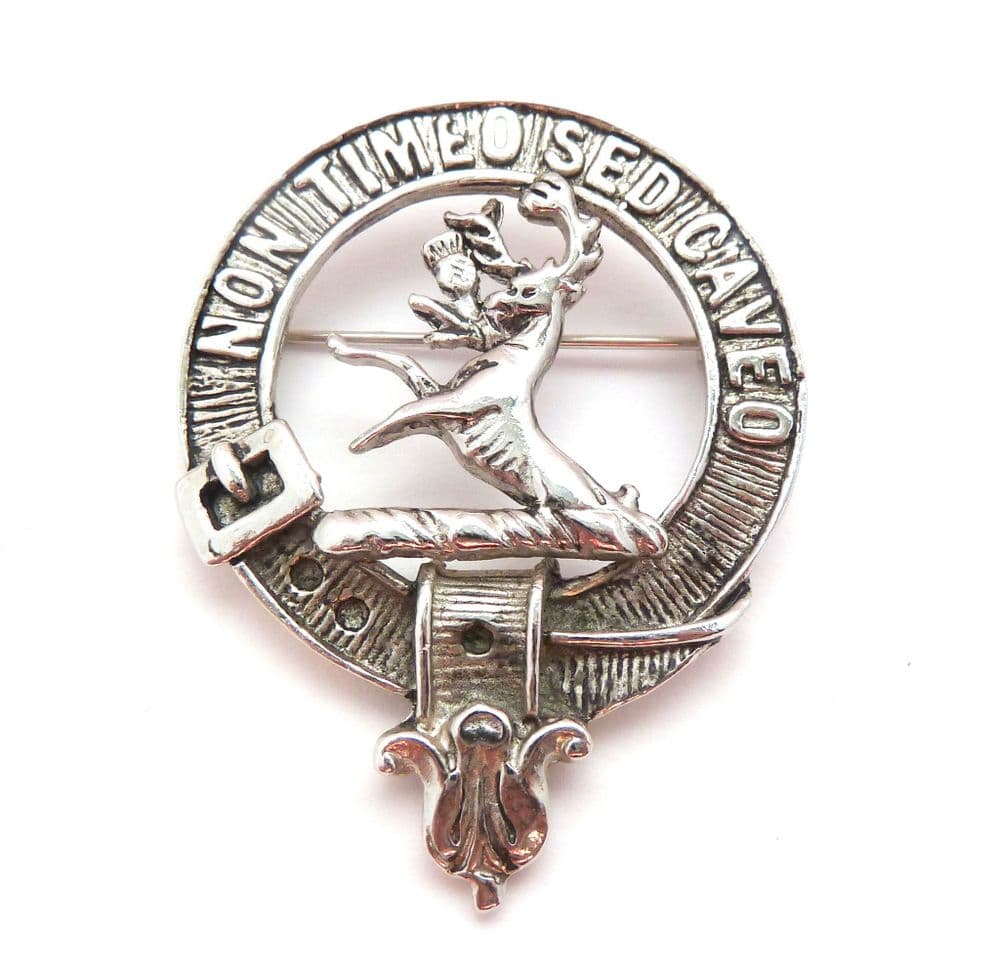 Vintage Large Scottish Clan Strachan Design Brooch By DB Danish Bowman
