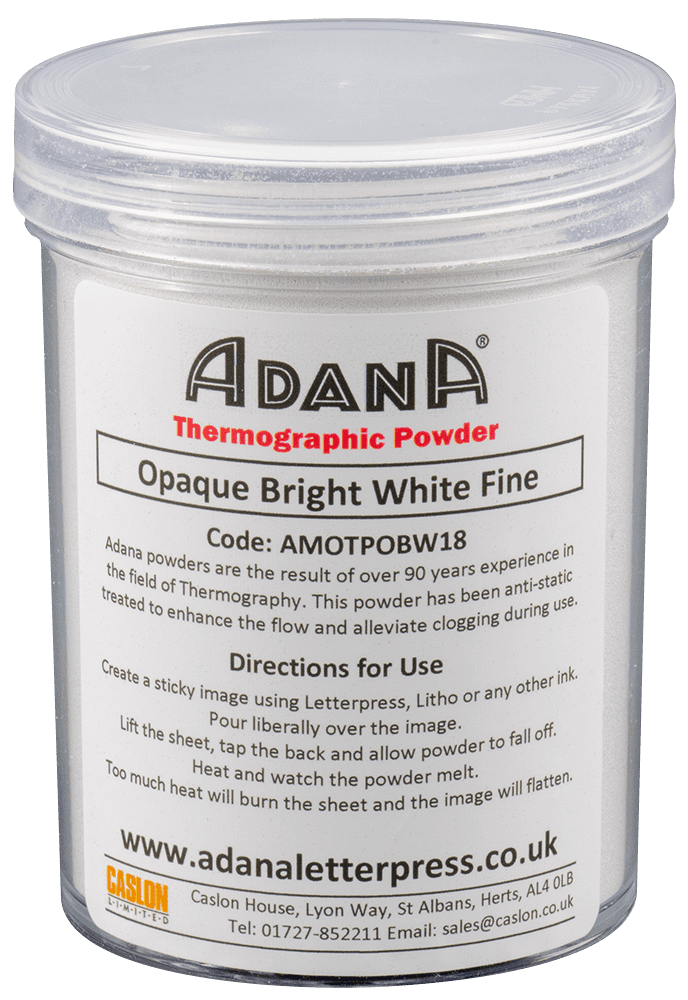 Adana Thermography Powder - Opaque Bright White Fine