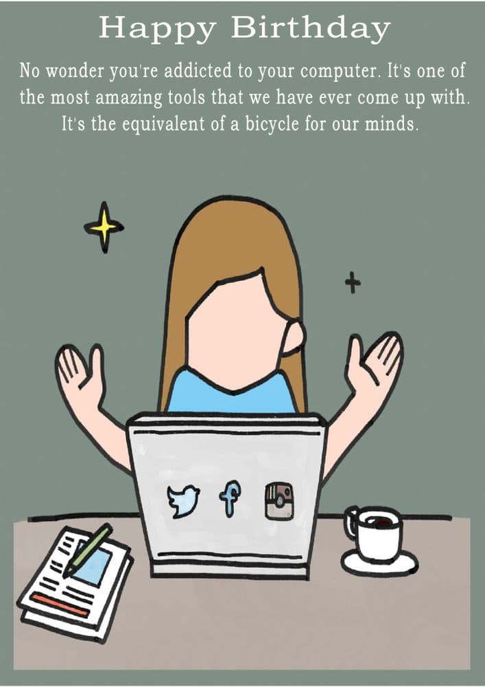 Computers-Birthday Card